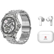 Buy Swiss Military DOM2 Smart Watch Metal With Silver Strap + DELTA1 ...
