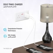Buy Pawa Solid Travel Charger Dual Pd & Qc Port With Type-c To ...