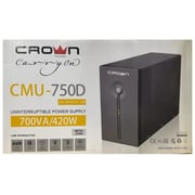 Buy Crown Micro Offline Ups Black – Cmu-750d Online in UAE | Sharaf DG