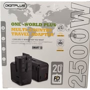 Buy Digitplus Travel Adapter Black Online in UAE | Sharaf DG