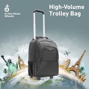 Buy Promate Premium 2-In-1 Trolley Bag & Laptop Backpack Black Online ...