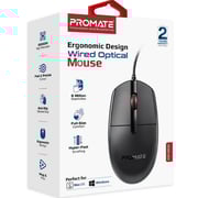 Buy Promate Wired Optical Mouse Black Online in UAE | Sharaf DG