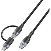 Buy Go Des 2-in-1 USB-C To USB-C + Lightning Cable 1m Black Online in ...