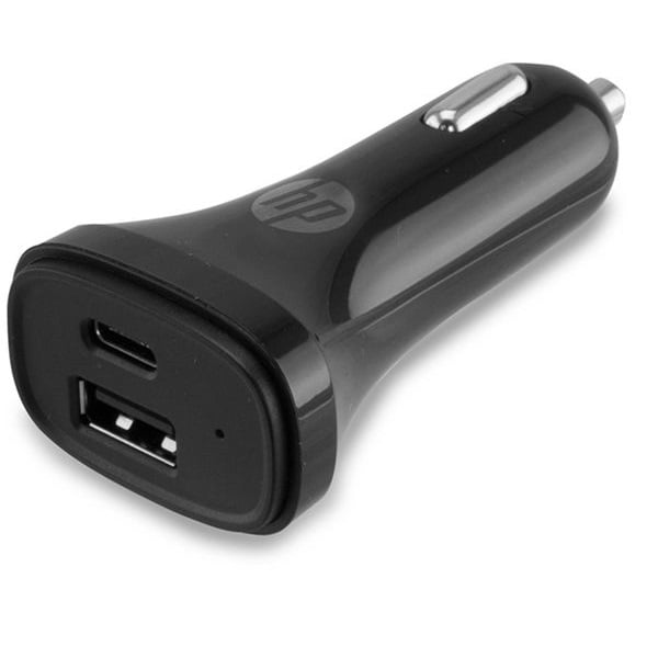 Buy HP USB Type C & USB Type A Car Charger Black Online in UAE | Sharaf DG Buy HP USB Type C & USB Type A Car Charger Black Online in UAE | Sharaf DG
